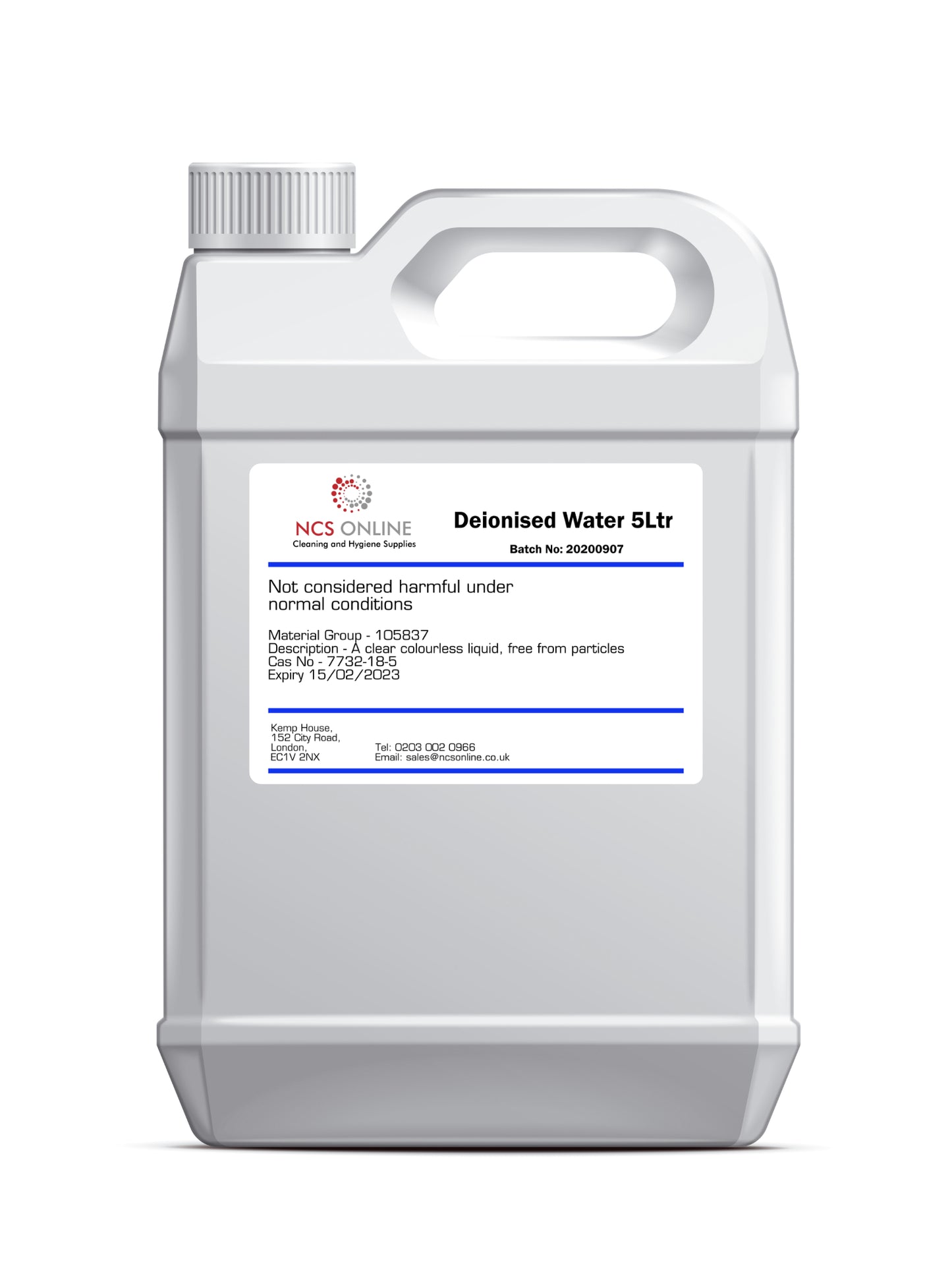 Deionised Water 1L, 5L and 25L – NCSONLINE